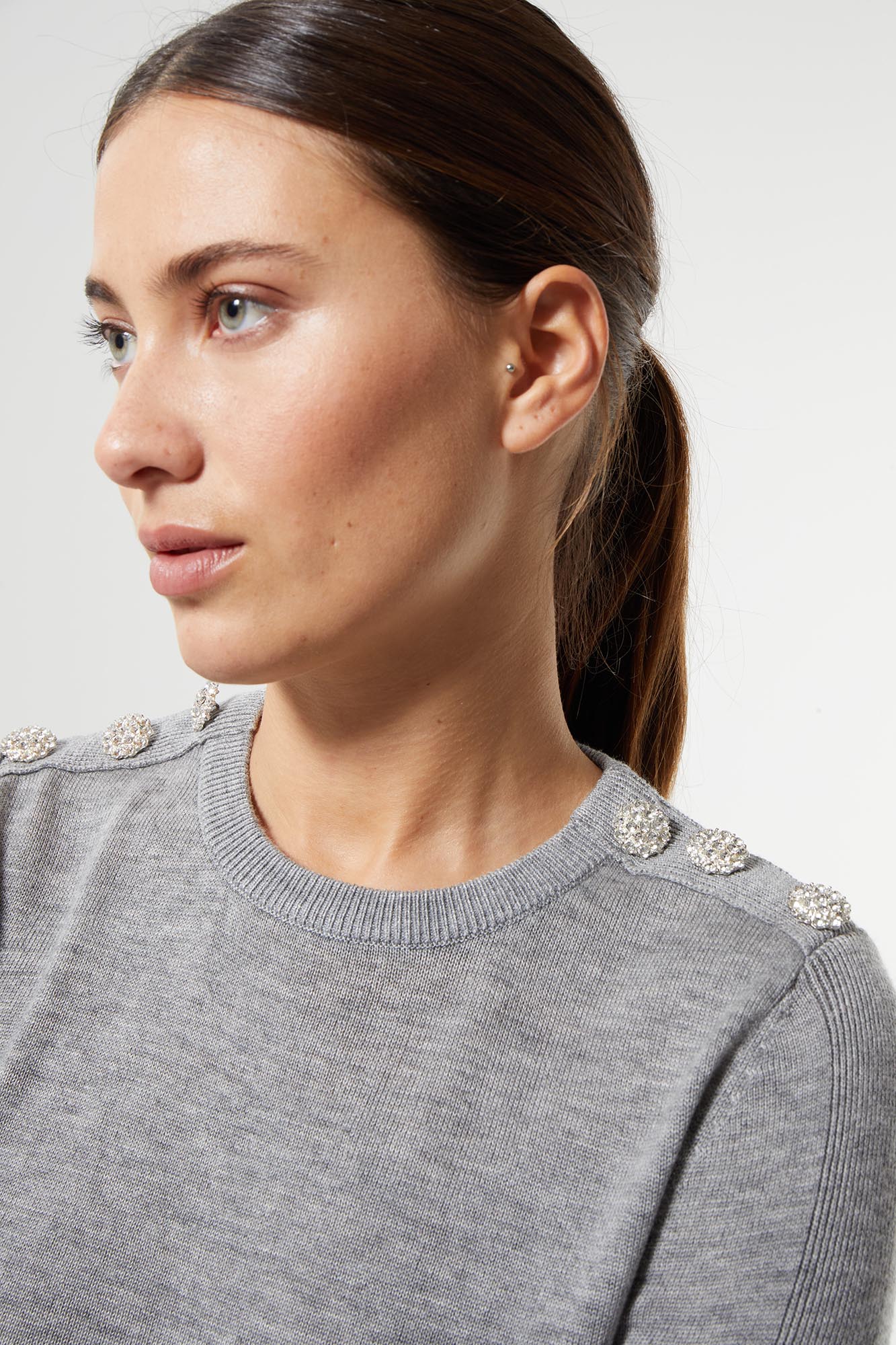 SWEATER ARAGON GRIS MEDIO | Etam Argentina